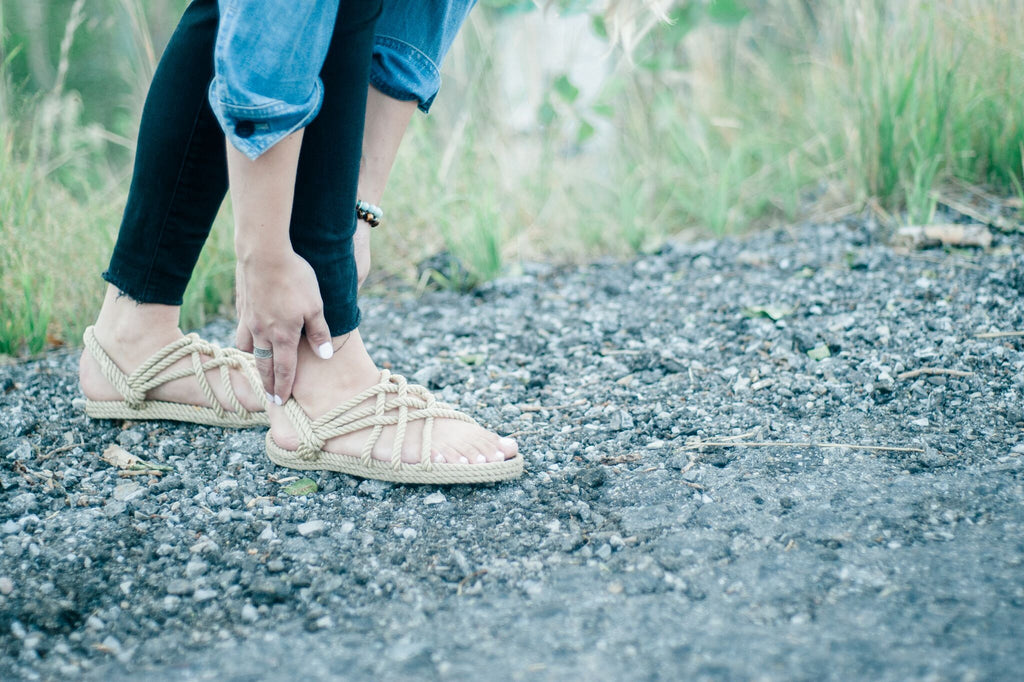 Women's Natural Rope Sandals – Annie's Village